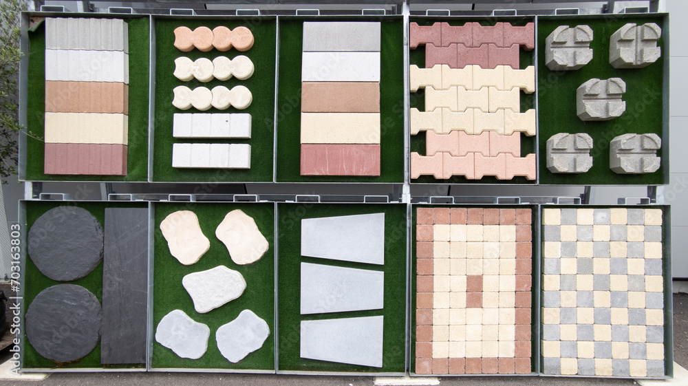 Chinese pavers and colored blocks for terraces and gardens of different ...