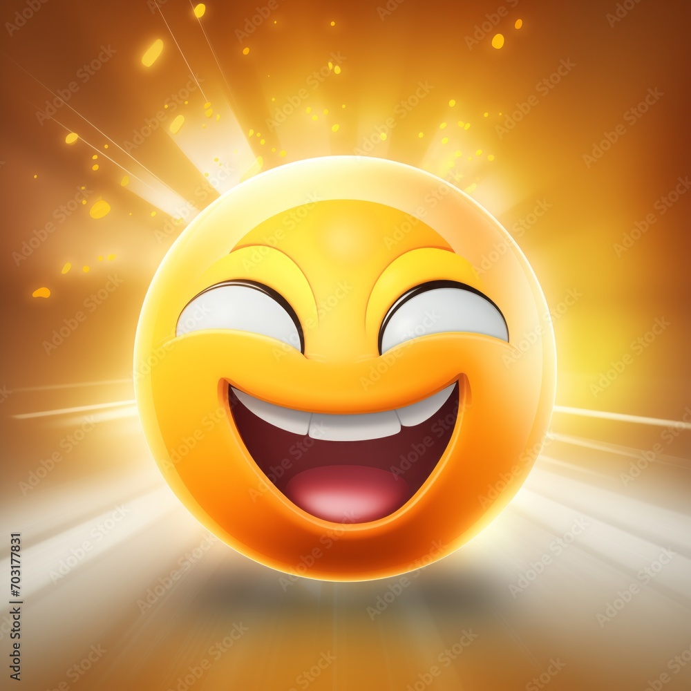 Smiley icon. Emoticon. Yellow face Stock Illustration | Adobe Stock