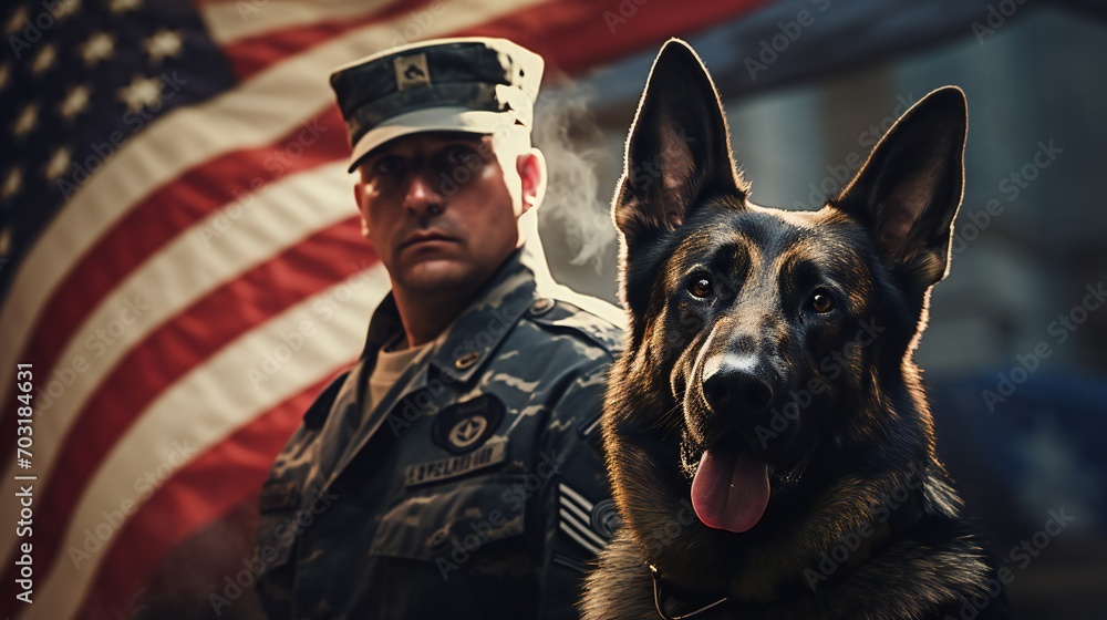 Overview of a wide scene displaying the powerful symbolism of a ...