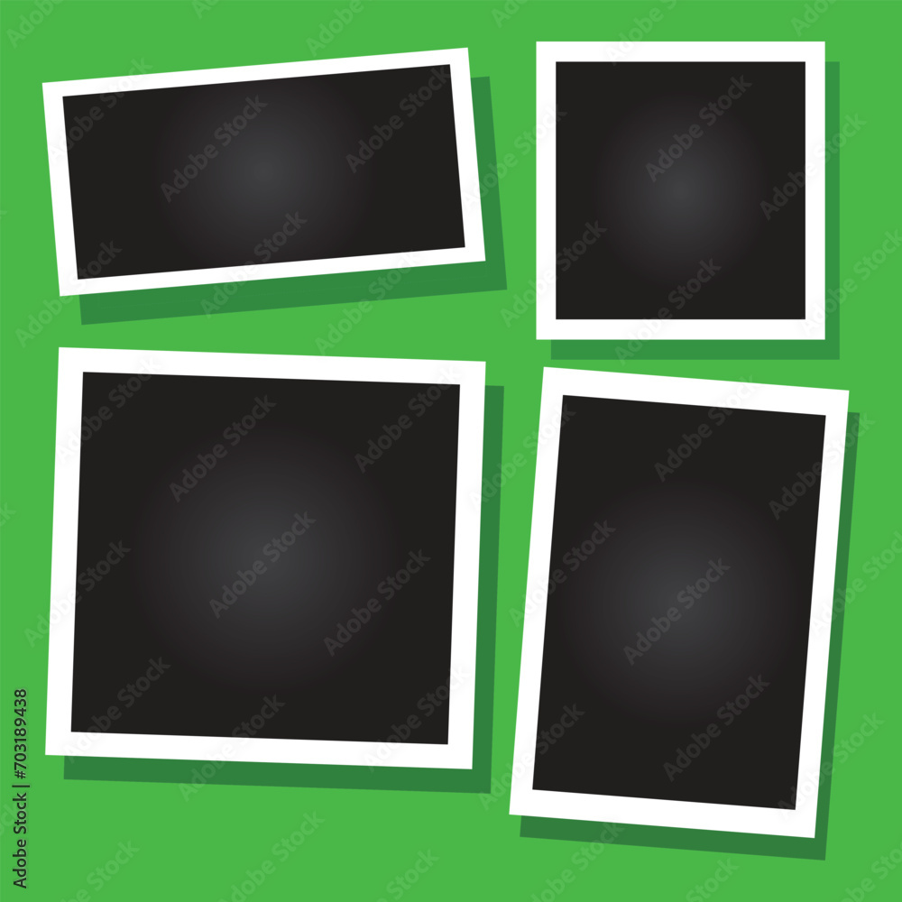 4 photo Frame set Collection. Polaroid photo frame set. Photo frames ...