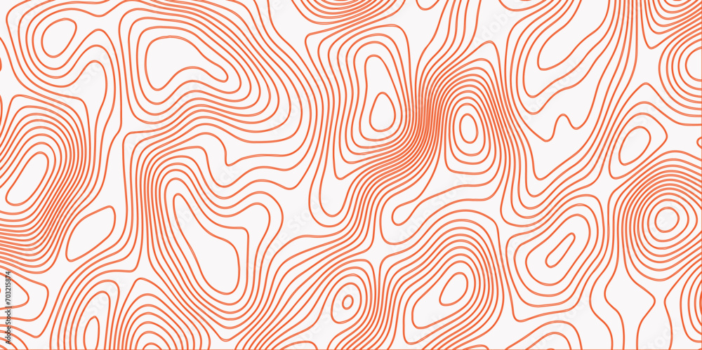 Vecteur Stock orange embossed topography pattern. Vector illustration ...