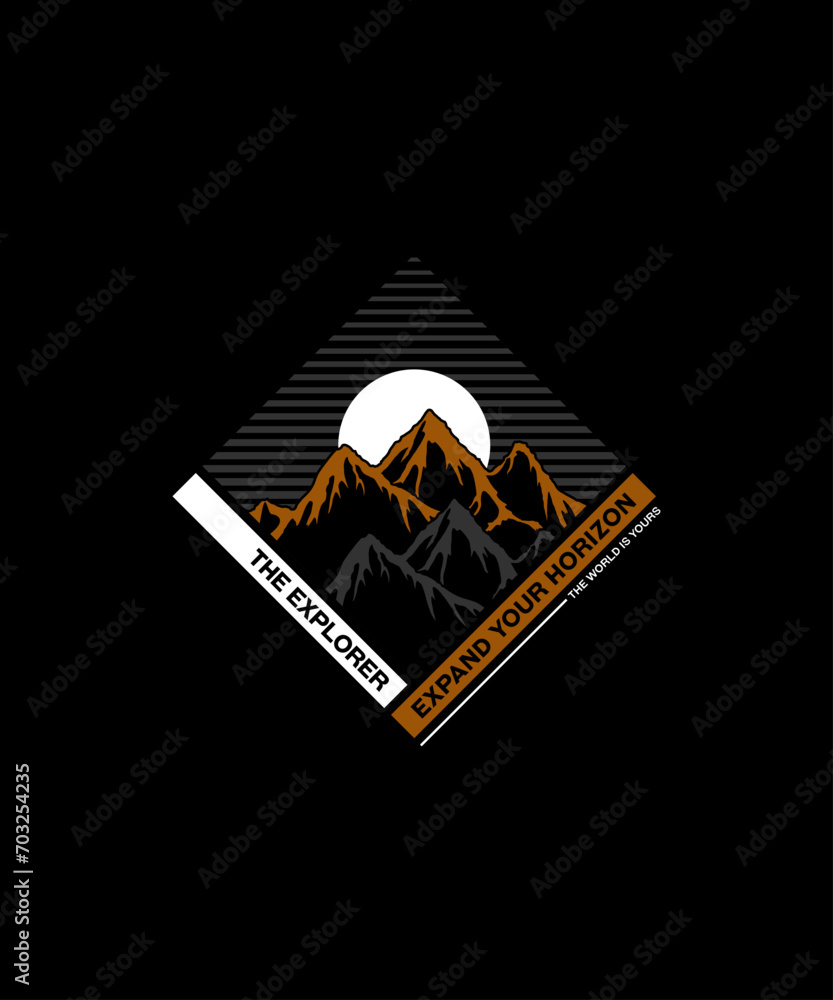 Expand horizon, abstract typography motivational quotes modern design ...