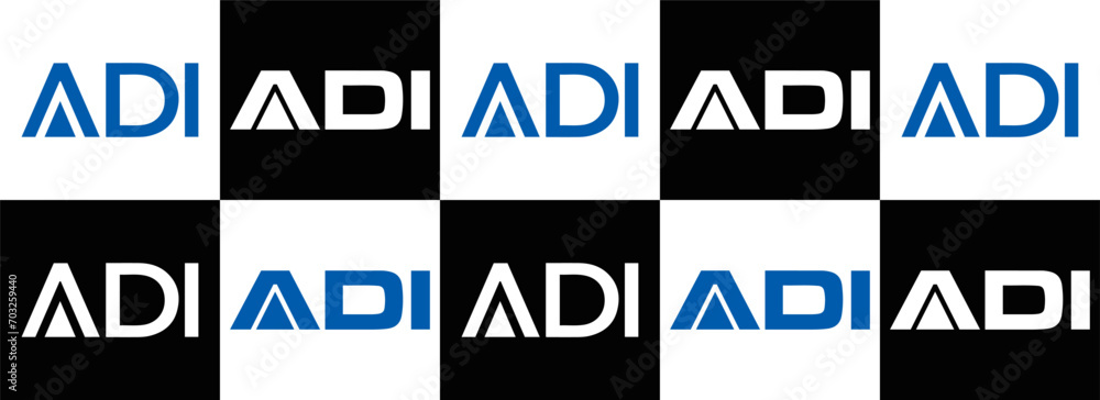 ADI logo. ADI set , A D I design. White ADI letter. ADI, A D I letter ...
