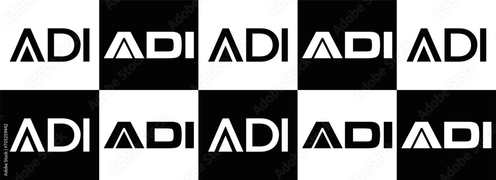 ADI logo. ADI set , A D I design. White ADI letter. ADI, A D I letter ...