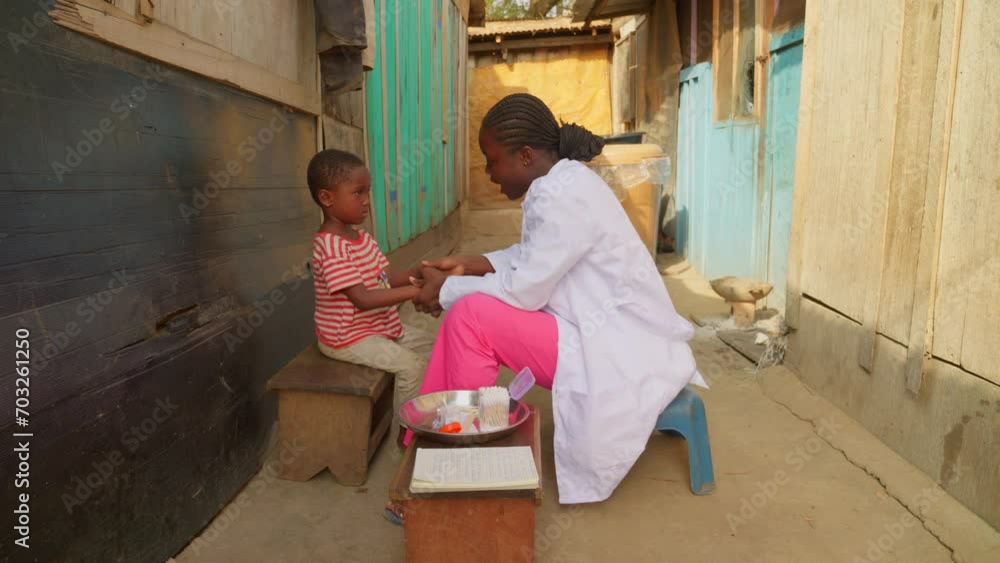 Africa children hospital healthcare nurse woman black doctor holding ...