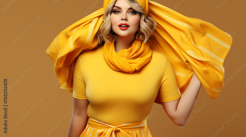 Body confident woman embracing her body, expressing self-love and self ...