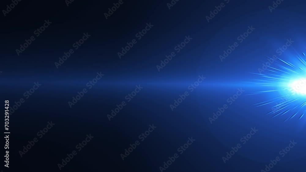 Vidéo Stock Abstract blue optical lens flares shine light burst on ...