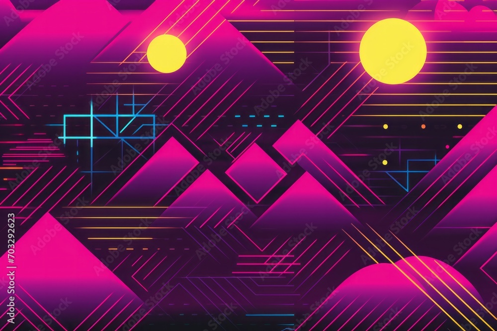 Add a touch of synthwave nostalgia to your design with an 80s-patterned ...