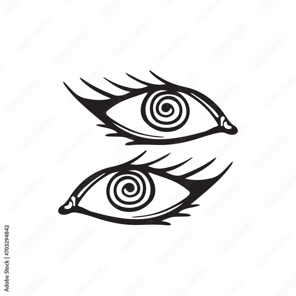 vector illustration of hypnotized eyes concept Stock Vector | Adobe Stock