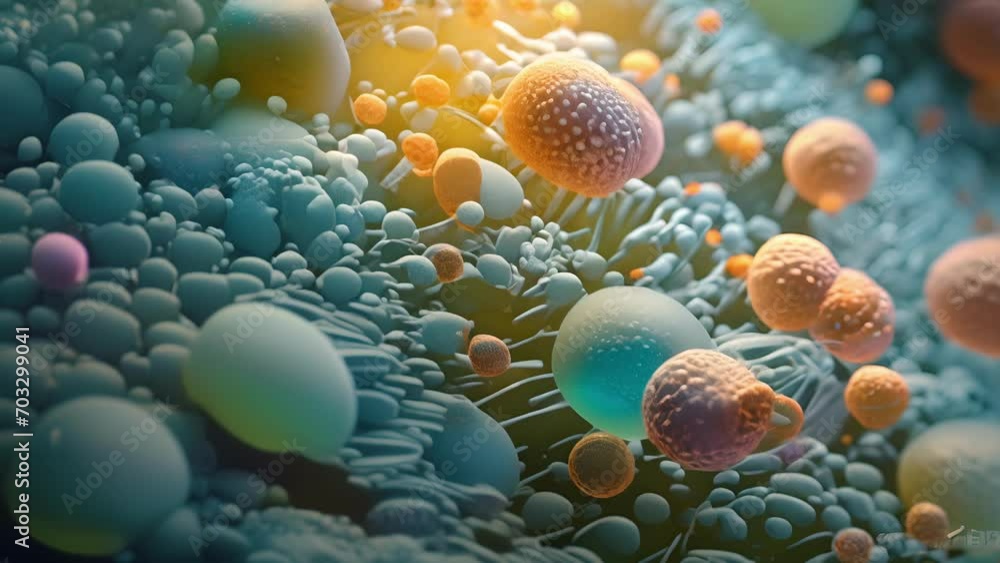 A closeup of a of microbes on the exterior of a spacecraft ...