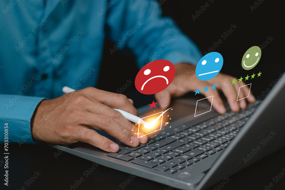 Business assessment concept of customer experience dissatisfied ...