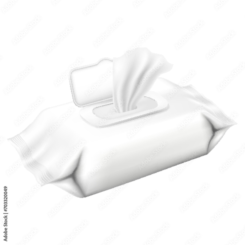 Napkin boxes. Set of White Tissue napkin box blank label and no text ...