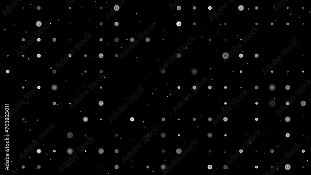 Template animation of evenly spaced gramophone record symbols of ...