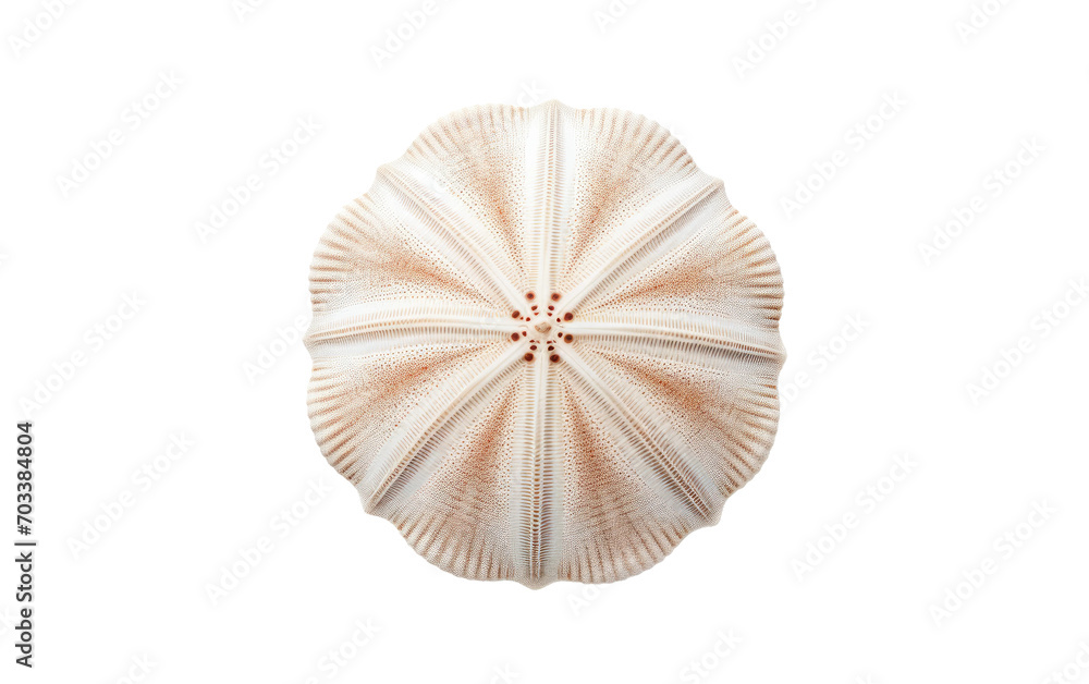 Genuine Sand Dollar Shell on a Clean White Surface Isolated on ...