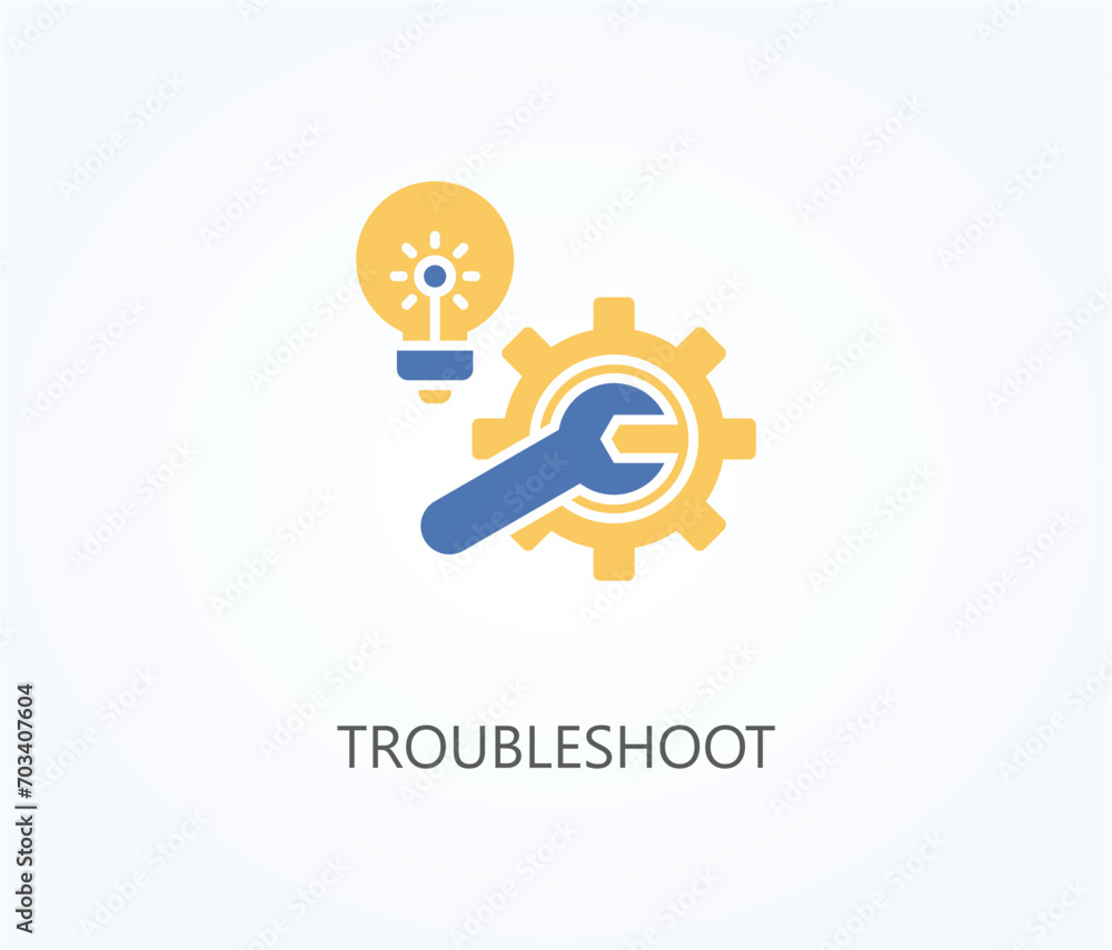 Troubleshoot vector icon. Simple element illustration sign symbol EPS ...