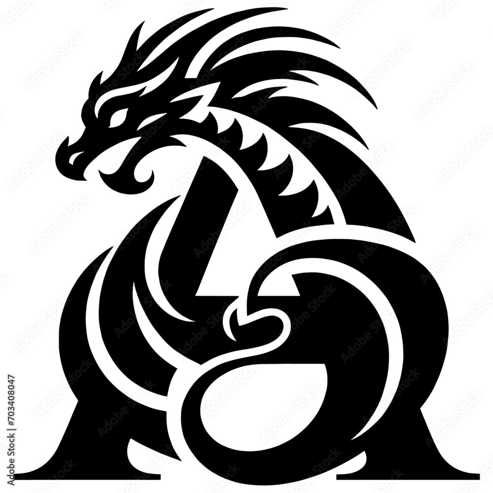 dragon alphabet, dragon numbers, dragon letter, dragon lettering ...