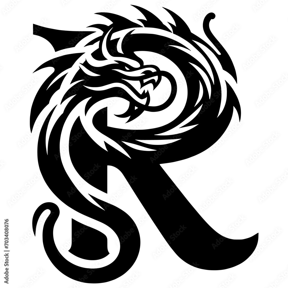 dragon alphabet, dragon numbers, dragon letter, dragon lettering ...