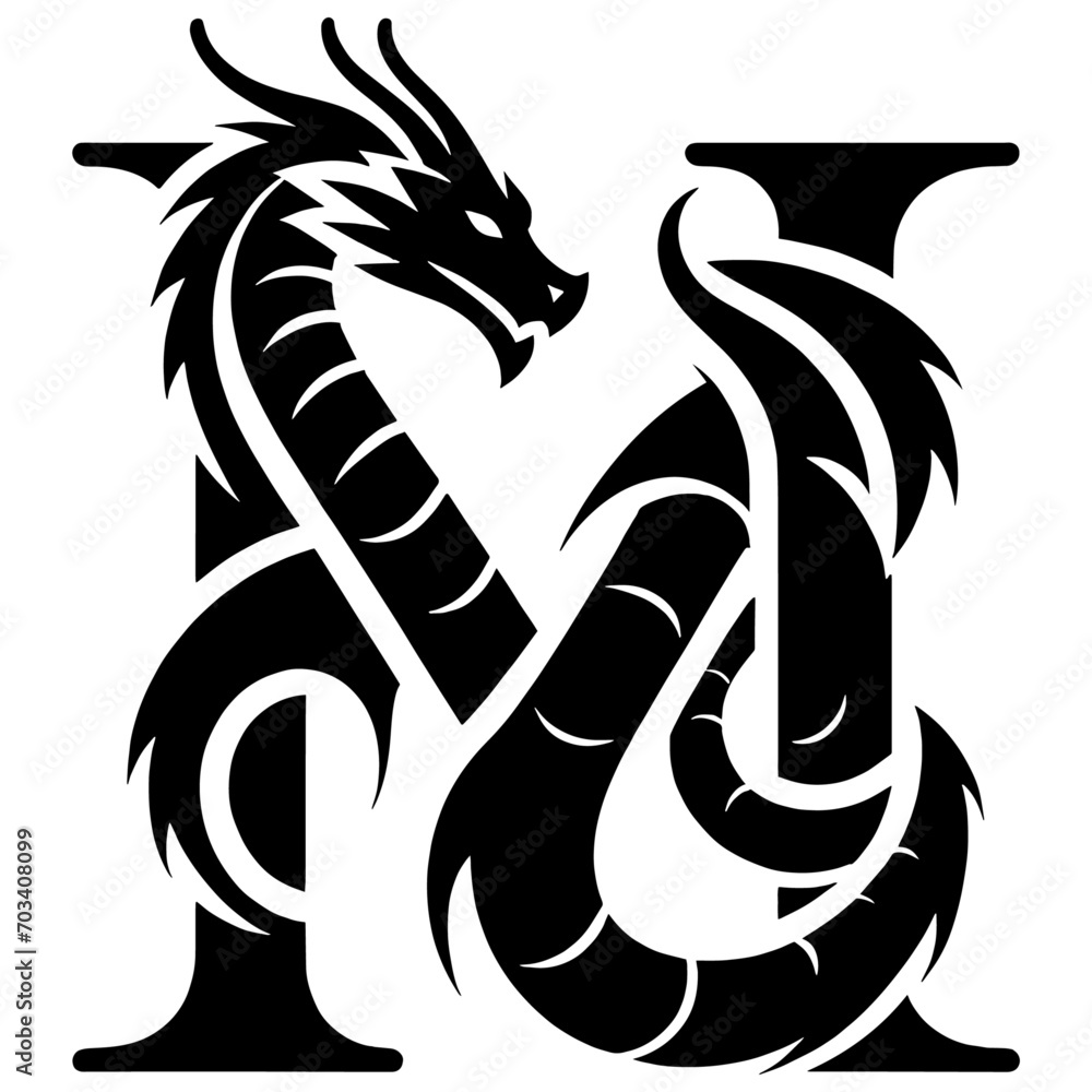 dragon alphabet, dragon numbers, dragon letter, dragon lettering ...