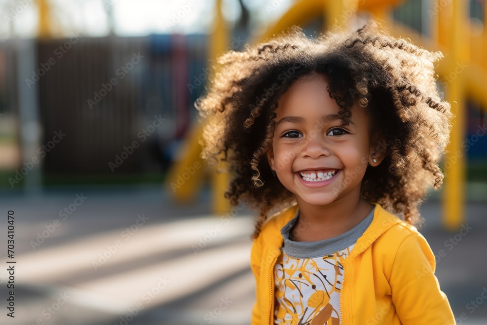 Kids having a fun time together. Kid girl playing on a playground Stock ...