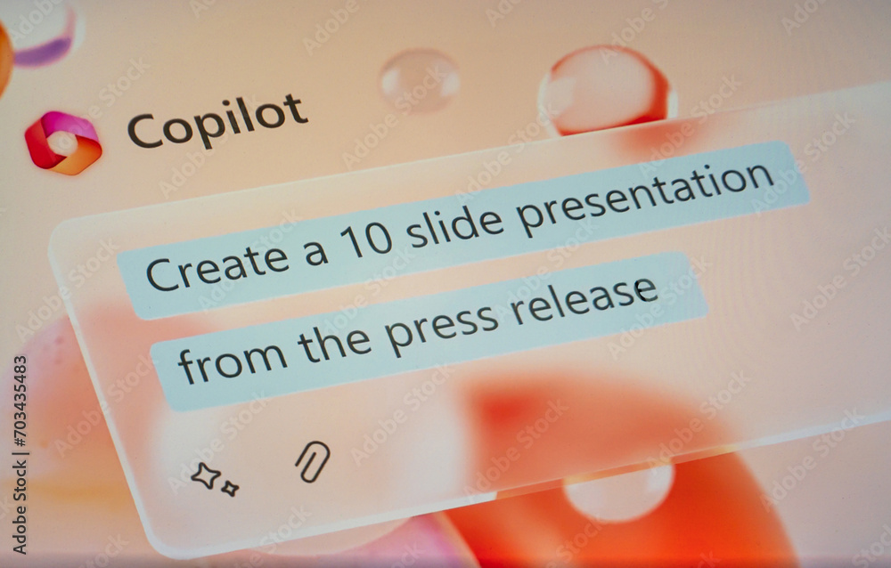 Microsoft Copilot chatbot support for Microsoft 365 office Stock Photo ...