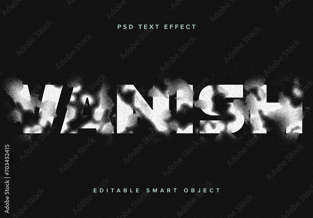 Dissolving Text Effect Mockup Stock Template | Adobe Stock