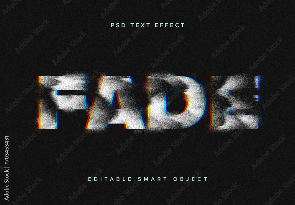 Dissolving Glitch Text Effect Mockup Stock Template | Adobe Stock