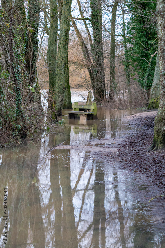 Flooding at Thatcham Lakes in West Berkshire January 2024 Stock Photo ...