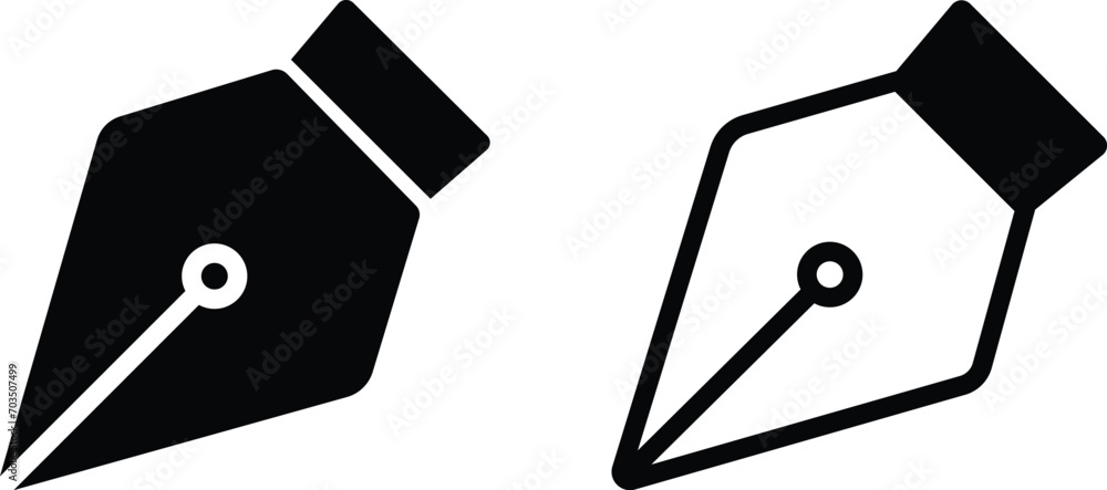 Pen tool icon set, curve bezier cursor symbol equipment, drawing app ...