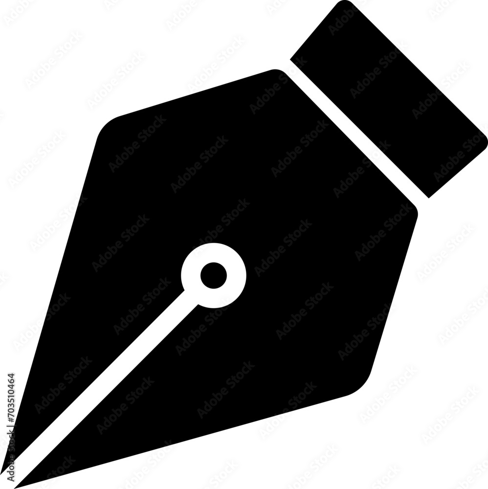 Pen tool icon, curve bezier cursor symbol equipment, drawing app interface element button. Flat ...