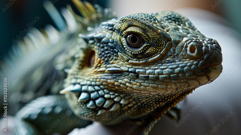 Lizard Dermatology Examination: A vet conducting a dermatology ...