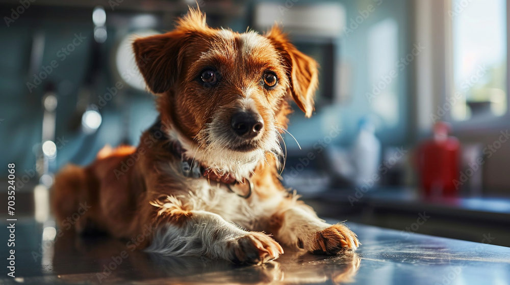 Canine Dermatology Consultation: A veterinarian conducting a ...