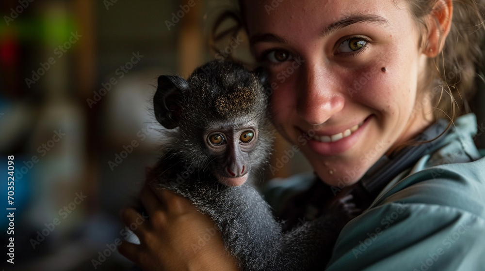 Wildlife Rehabilitation Encounter: A vet engaging in wildlife ...