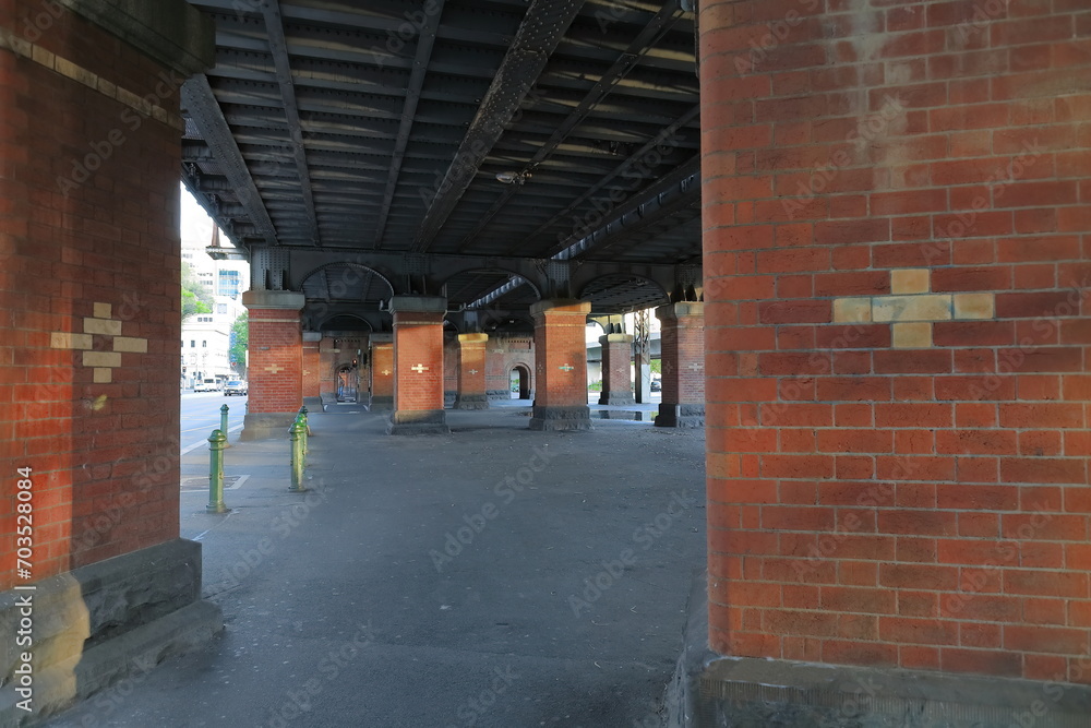 The Banana Alley Vaults under the Flinders Street Viaduct, Queensbridge ...