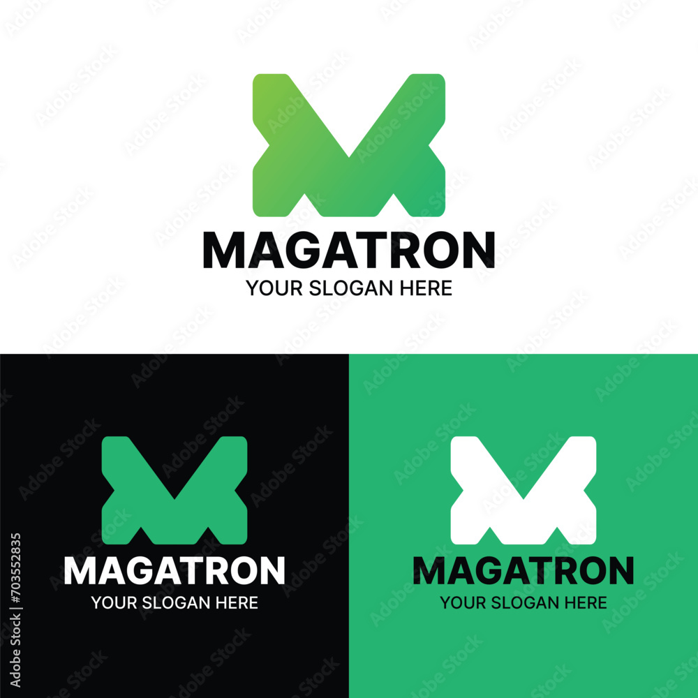 Robotic m, Blockchain m logo, crypto m logo, m logo, m letter logo ...