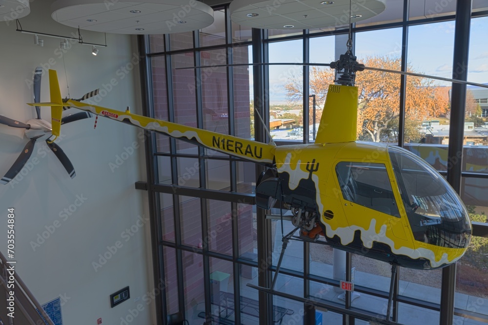 Prescott, Arizona, USA - December 20, 2023: Helicopter Model Suspended ...
