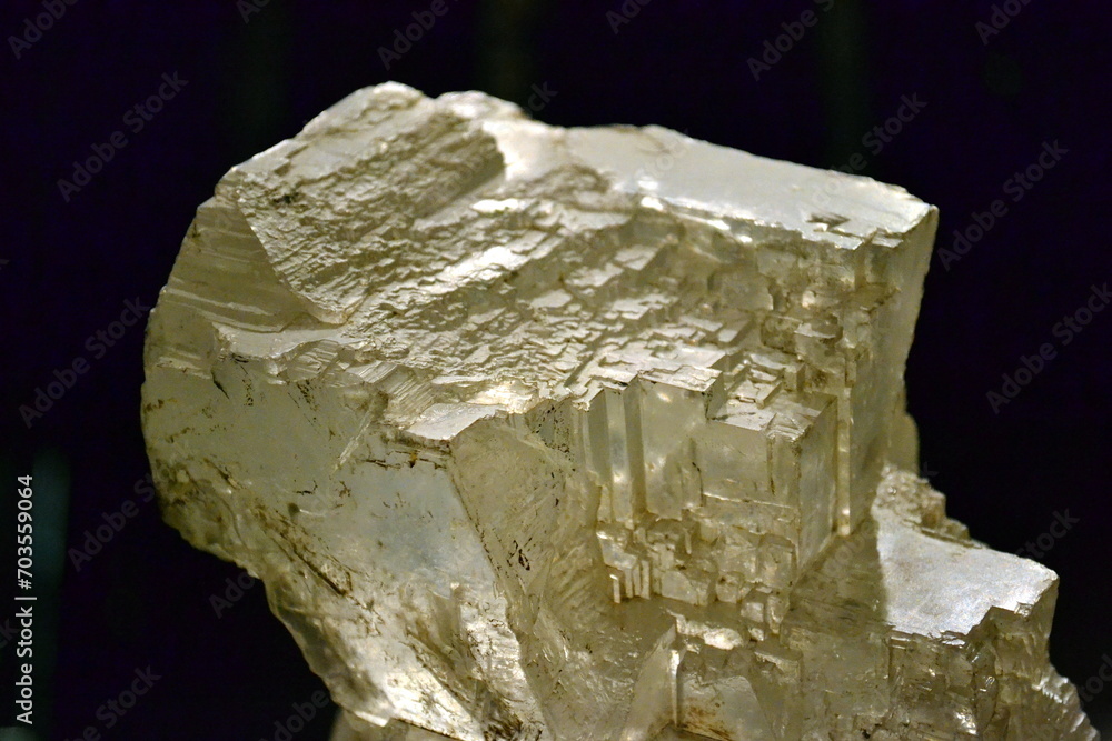 crystals, halite, Tourist Route in the Salt Mine, Wieliczka, Poland ...