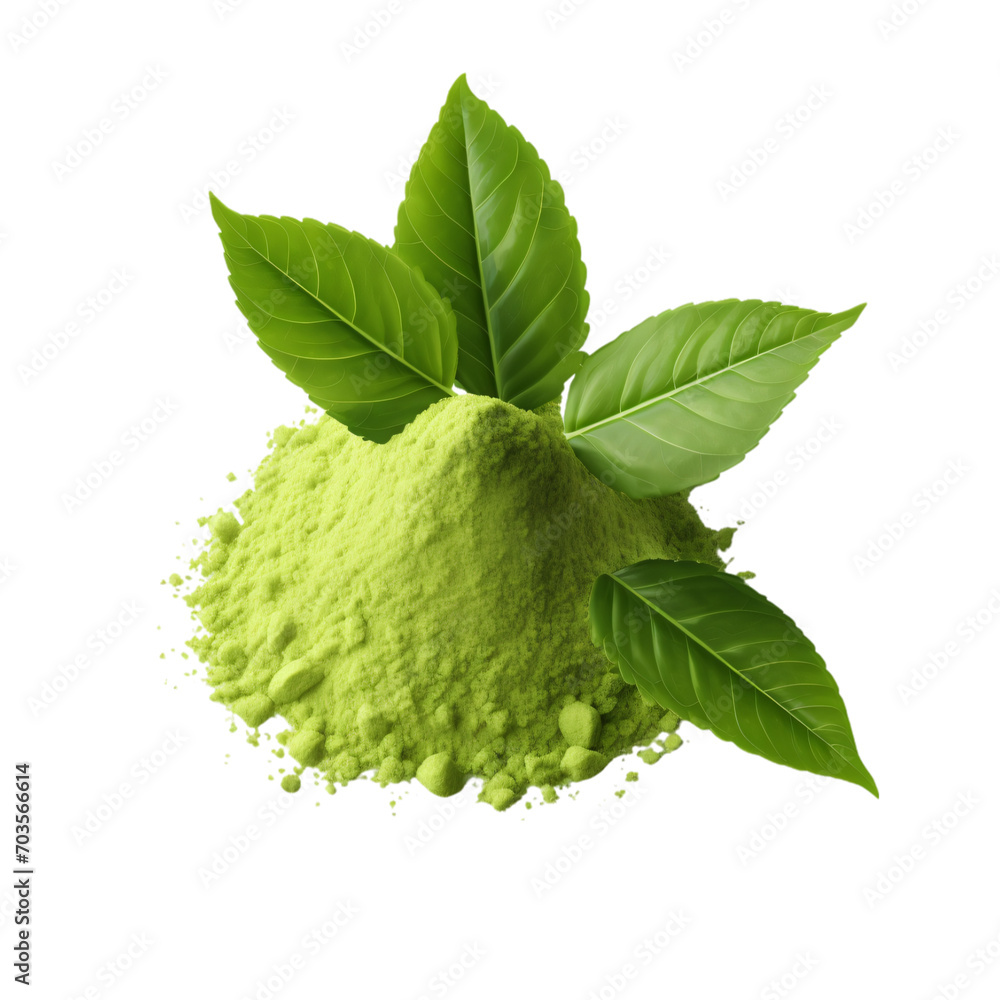 matcha powder isolated, Green tea powder, matcha green tea, white ...