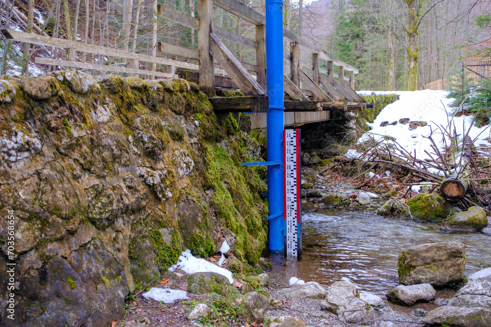 Water level measurement gauge used to monitor the water levels. Water ...