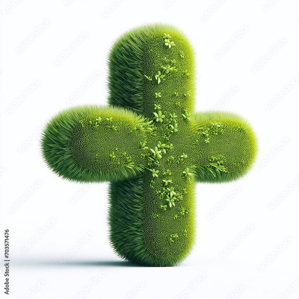 Grass plus mark. AI generated illustration Stock Illustration | Adobe Stock