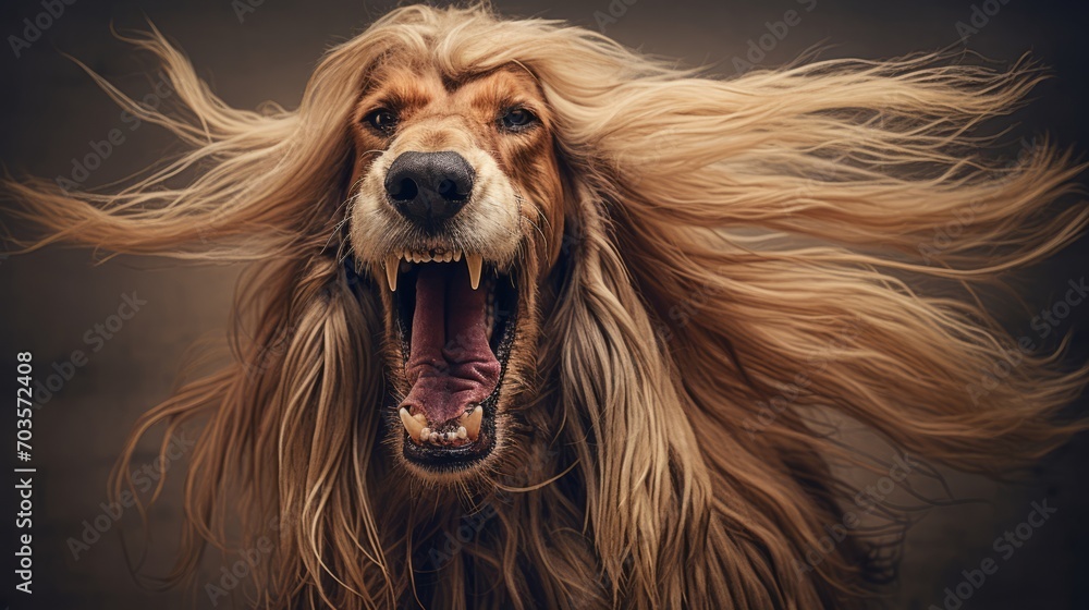 Canine Discontent: A Glimpse into Feral Instincts Afghan Hound dog ...