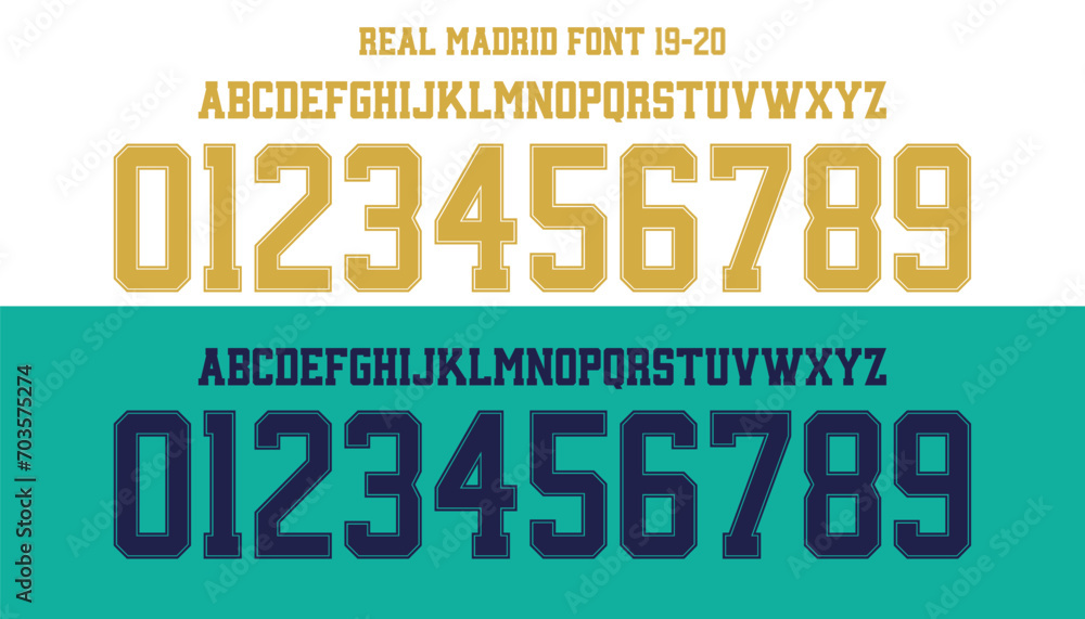font vector team 2019 - 2020 kit sport style font. real madrid font ...