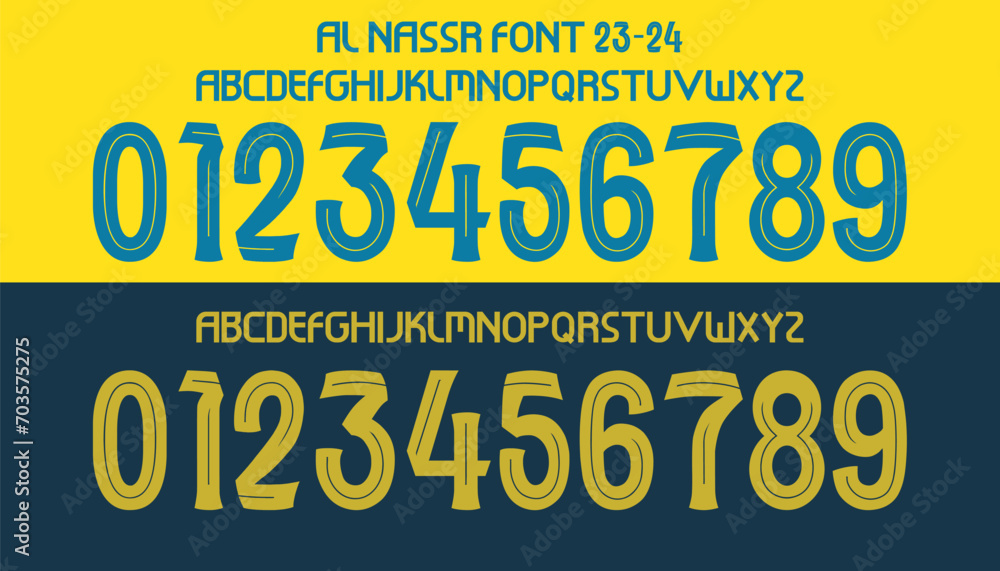 font vector team 2023-24 kit sport style. font al naasr . football ...
