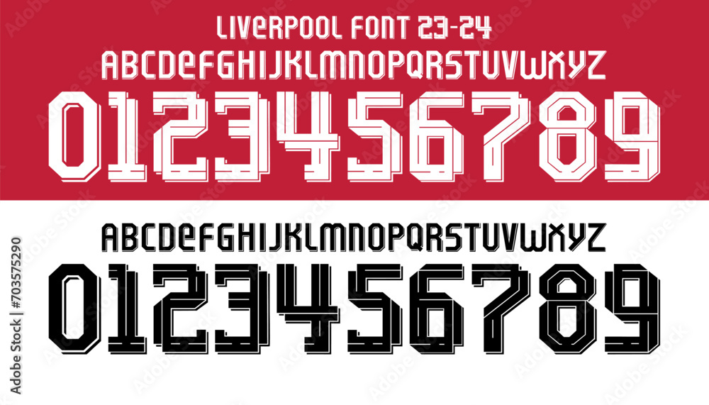 font vector team 2023 kit sport style font. england football style font ...