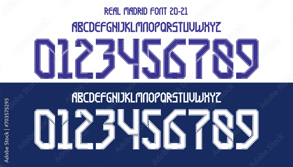 font vector team 2021 - 2022 kit sport style font. real madrid font ...