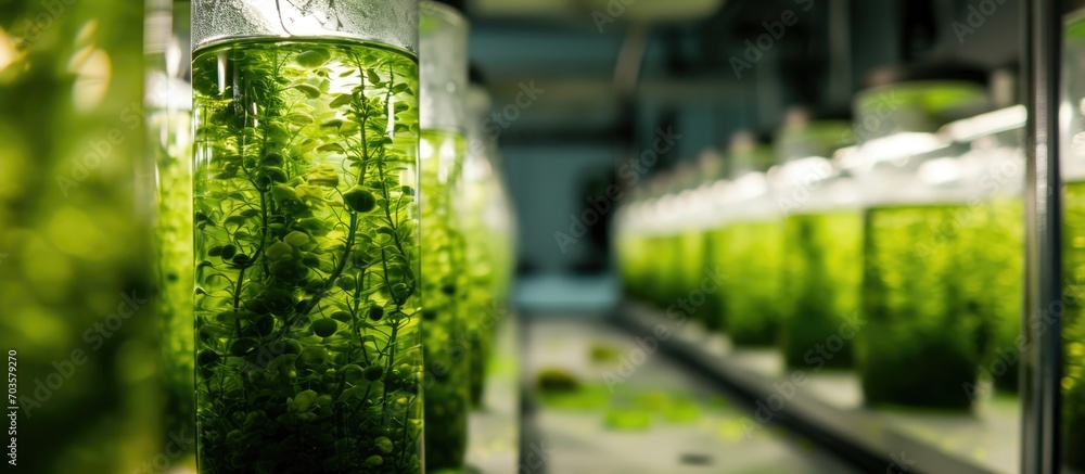 Biofuel industry project involving algae research in industrial ...