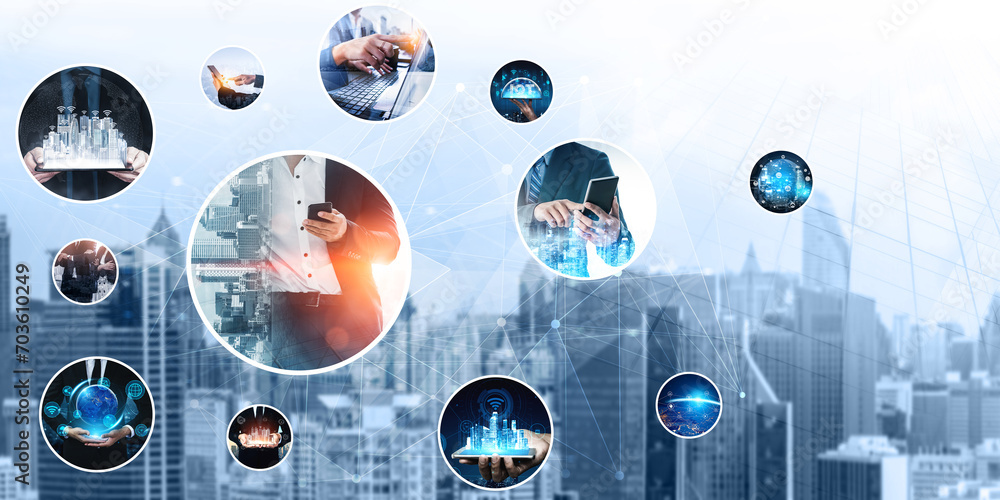 Communication technology , smart connection IOT and people network ...