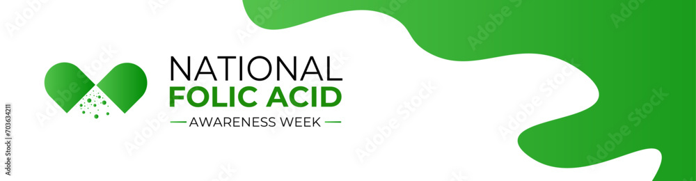 National Folic Acid Awareness Week vector template design. Its ...