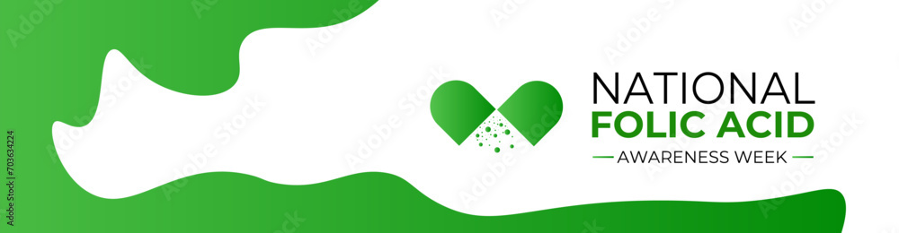 National Folic Acid Awareness Week vector template design. Its ...