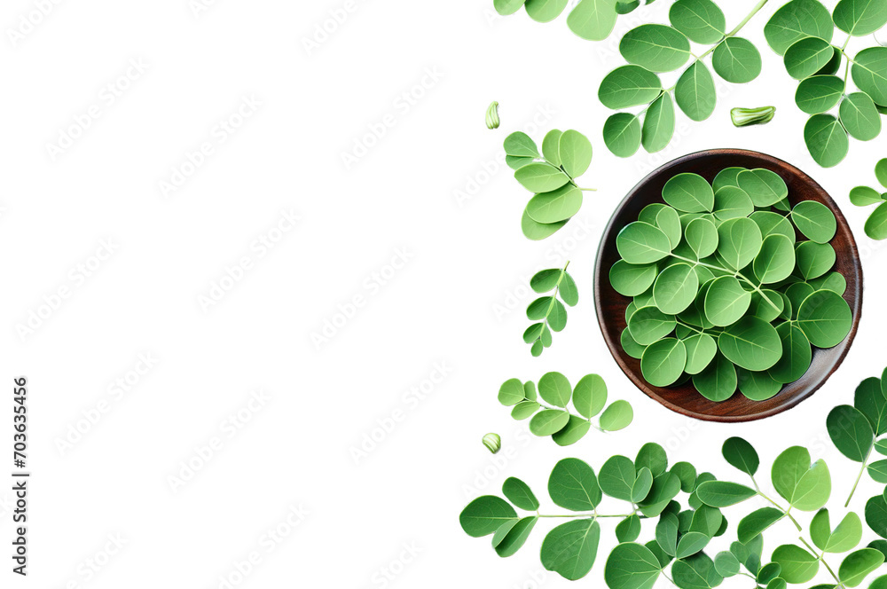 moringa leaves isolated for background - ai generated Stock Photo ...
