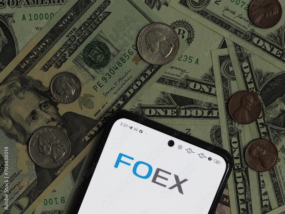 In this photo illustration, a FOEX GmbH logo seen displayed on a ...